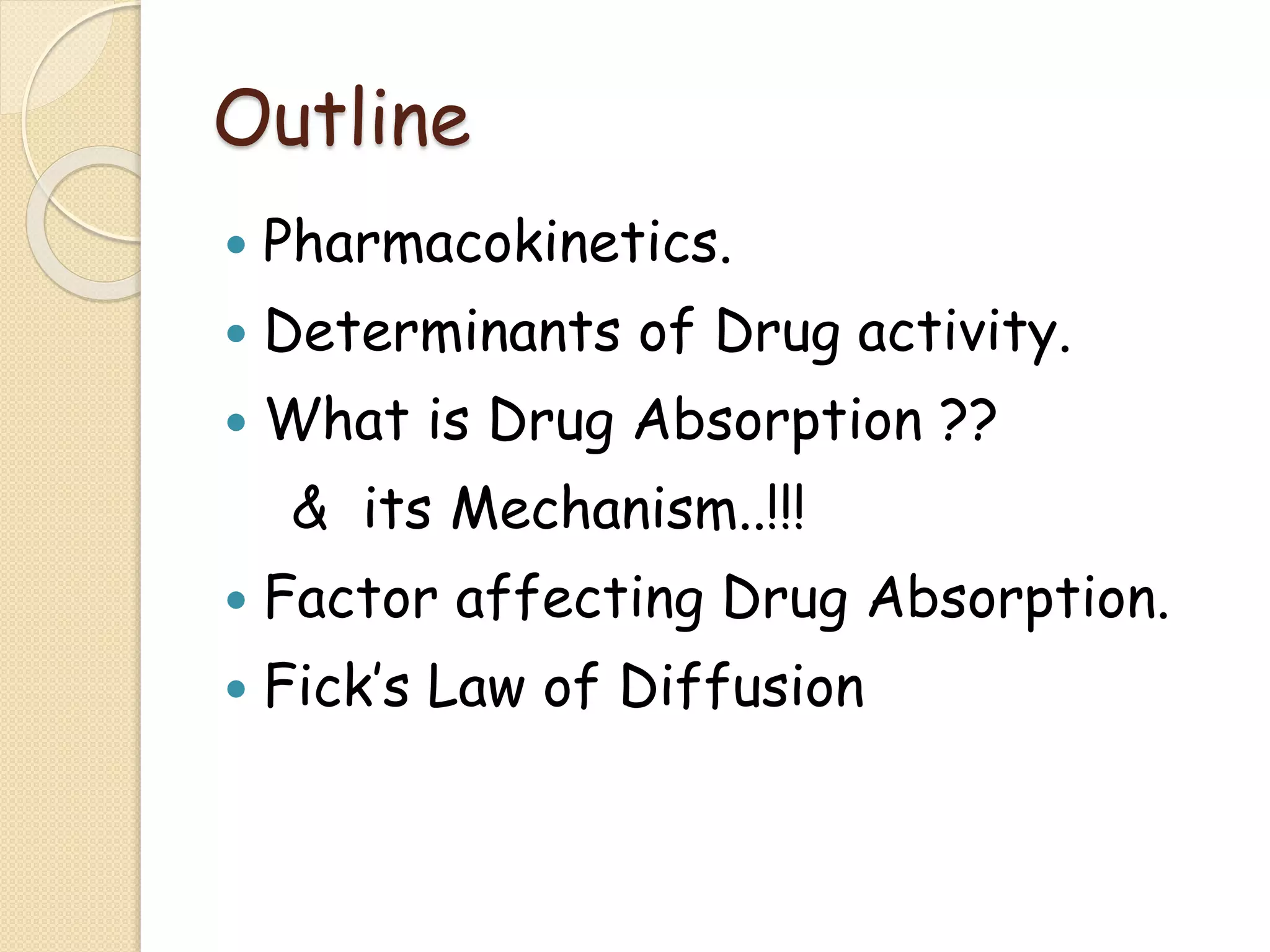 Seminar (Drug Absorption) | PPTX | Chemistry | Science