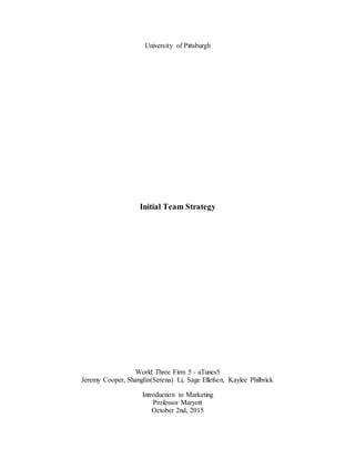 Initial Strategy | PDF