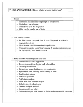 Think Inside the Box | PDF