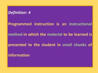 Programmed instruction | PDF