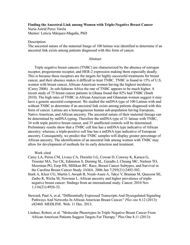 Nuria. REU abstract first draft | PDF