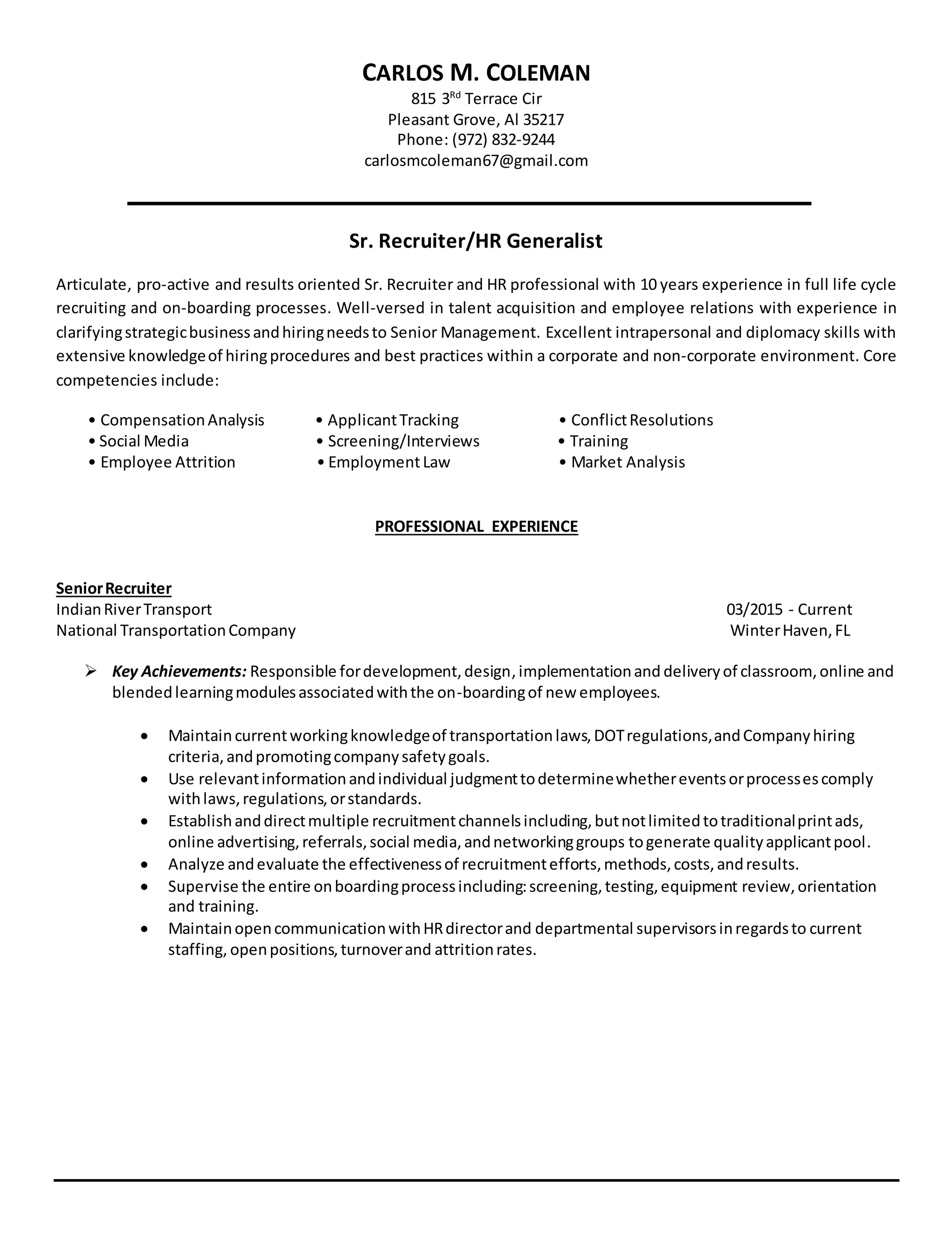 Carlos Coleman Resume 4 | DOCX