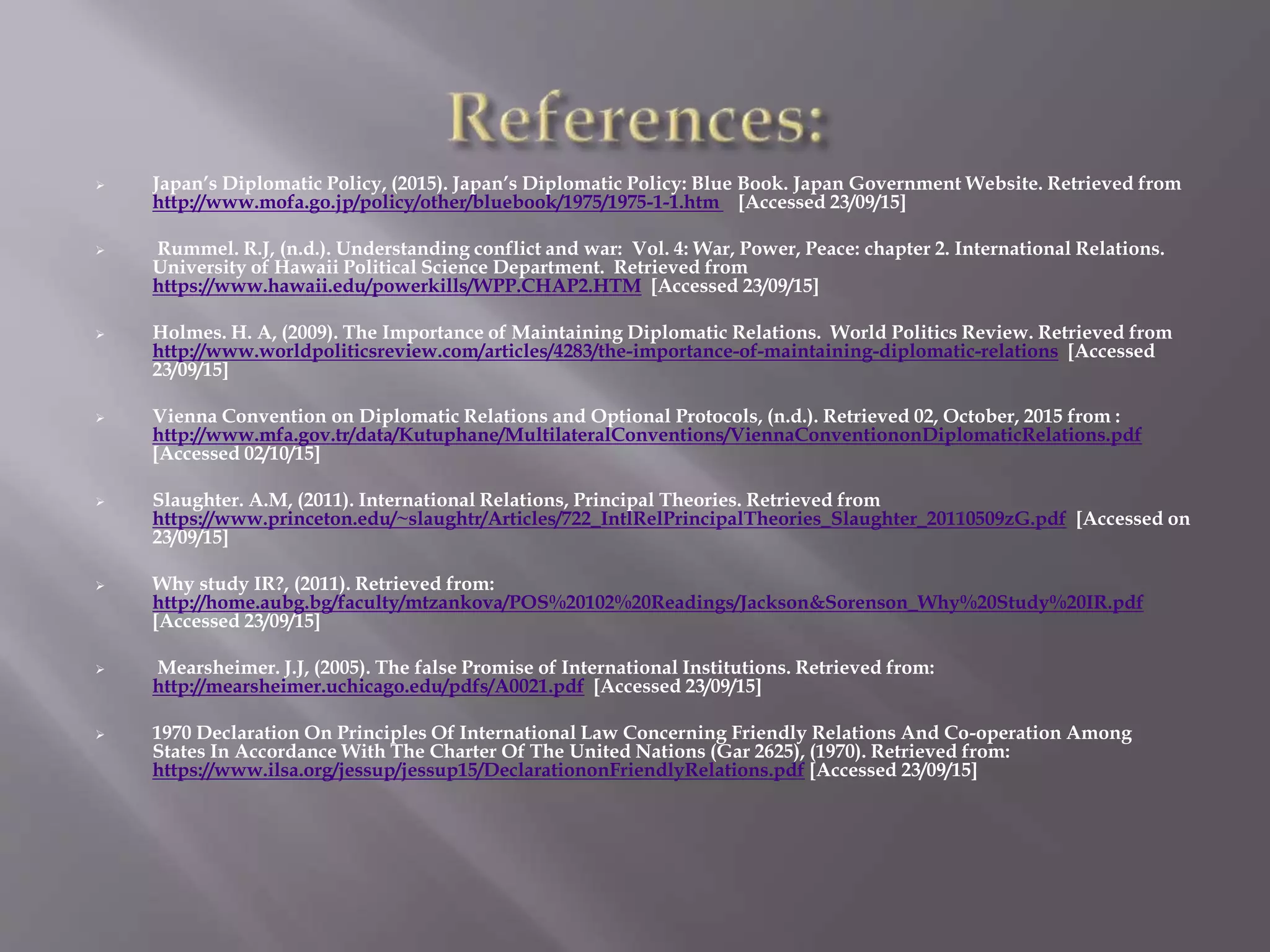 INTERNATIONAL RELATIONS PRESENTATION (2) | PPTX