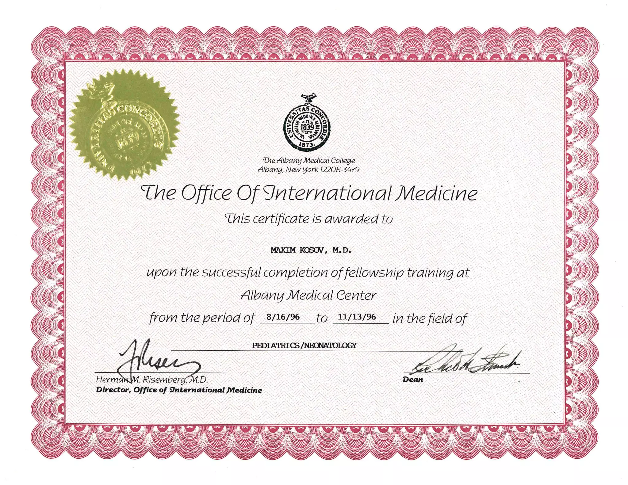 AMC Certificate | PDF