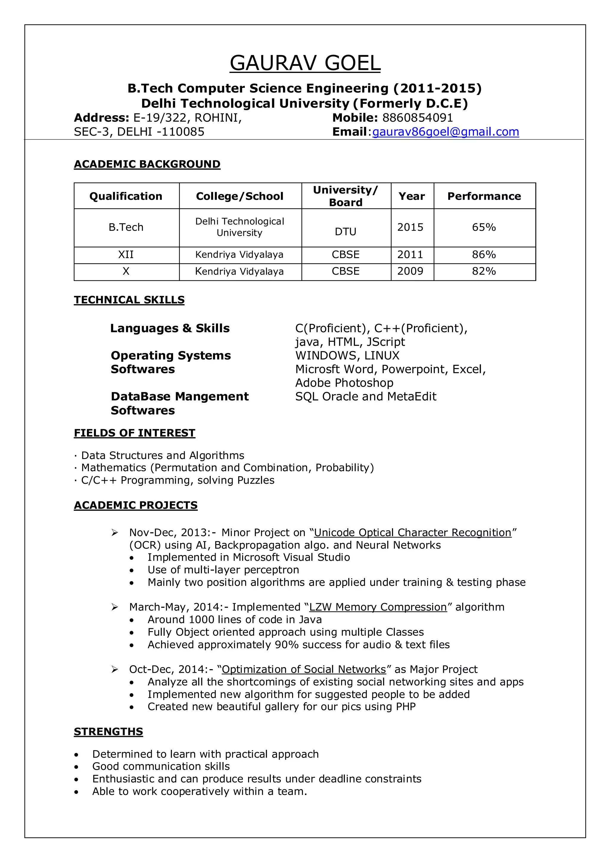 GauravGoelResume | PDF