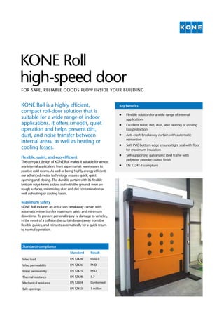 KONE High Speed Doors | PDF | Home Improvement | Home & Garden