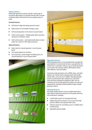 KONE High Speed Doors | PDF | Home Improvement | Home & Garden