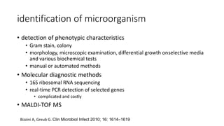 The MALDI-TOF application in diagnostic of microbial agents of ...