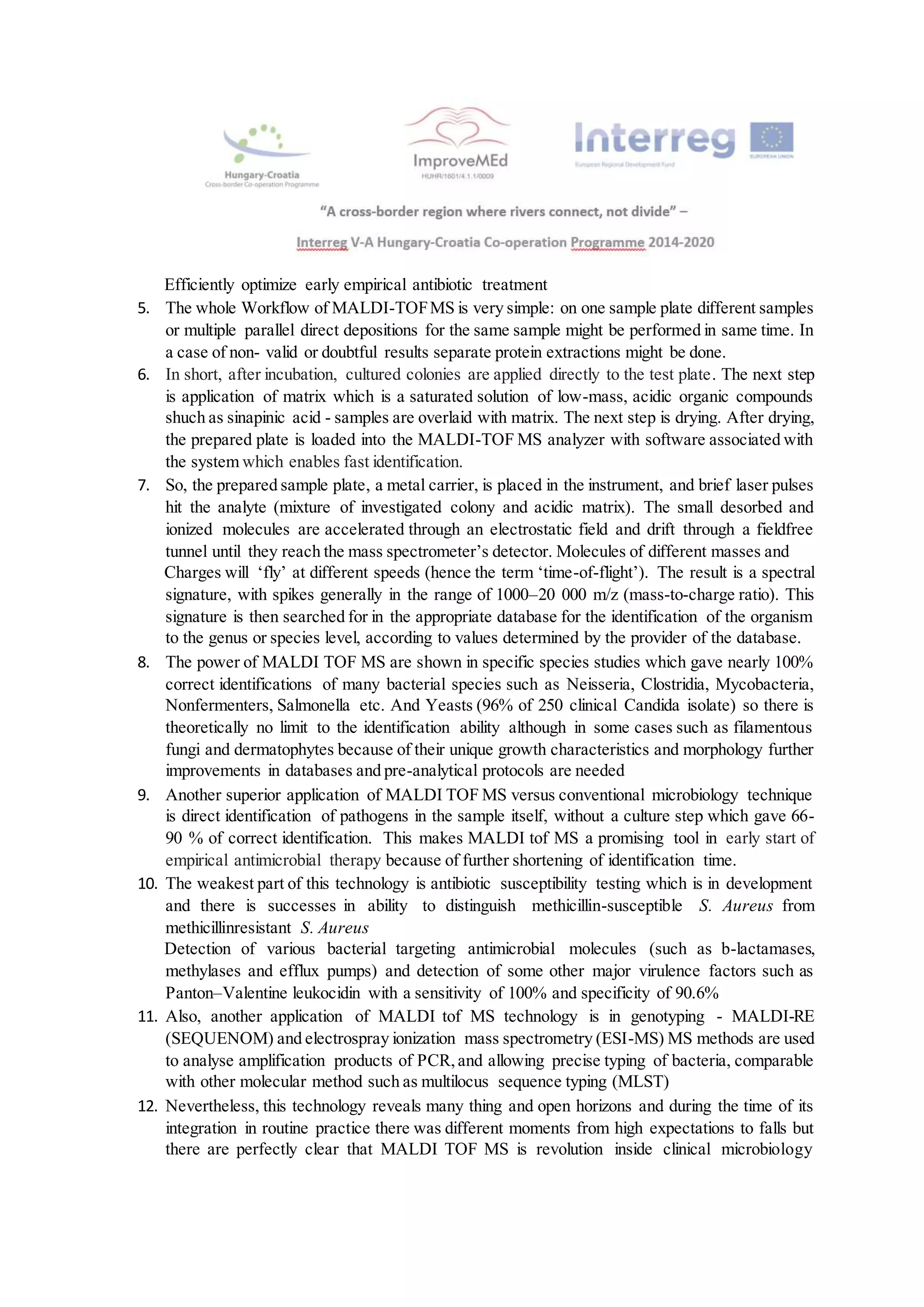 Use of MALDI-TOF in the diagnosis of infectious diseases | DOCX