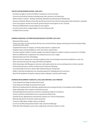 Clarence W Frost CV | DOCX
