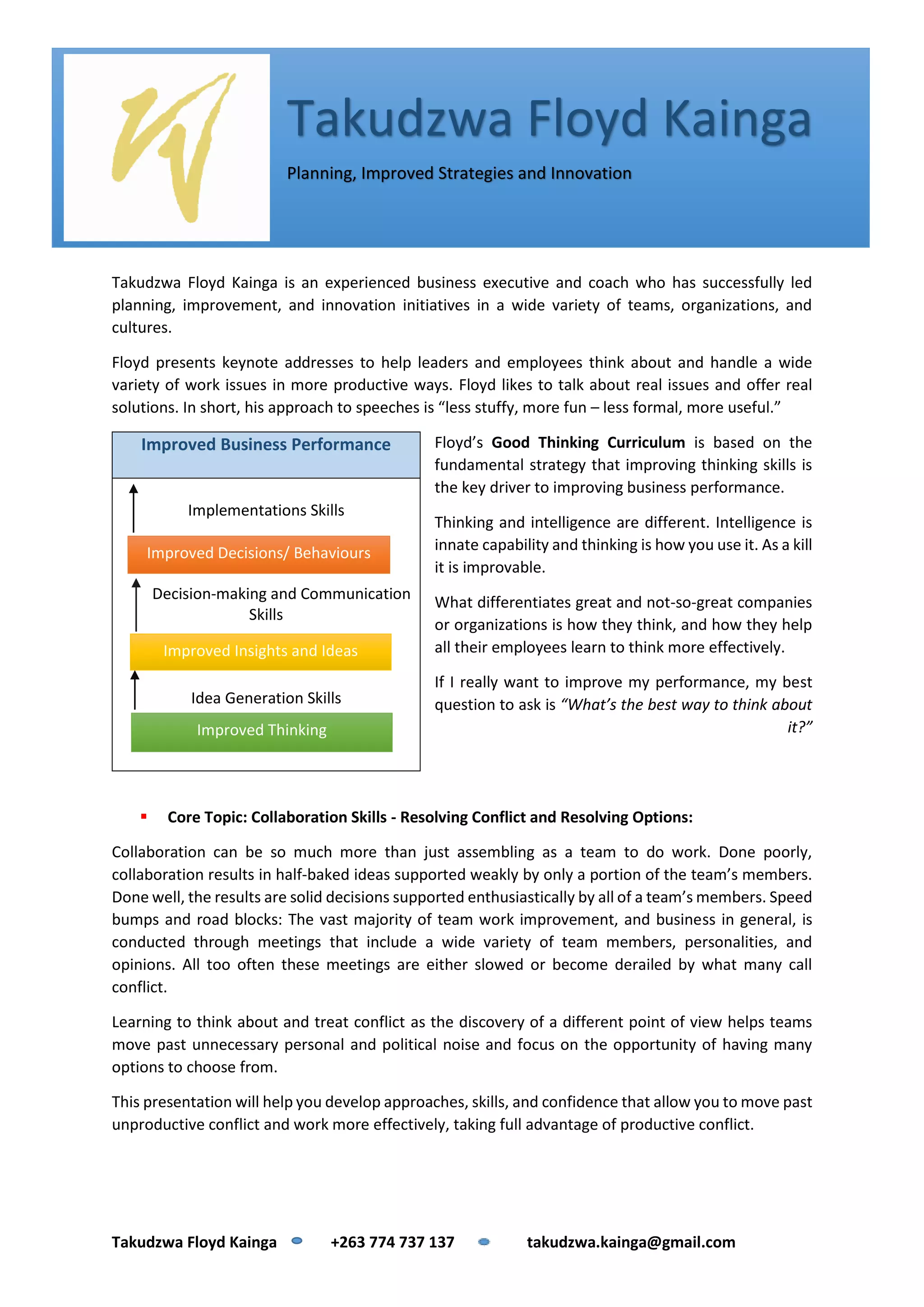 TFK Speaking Profile | PDF
