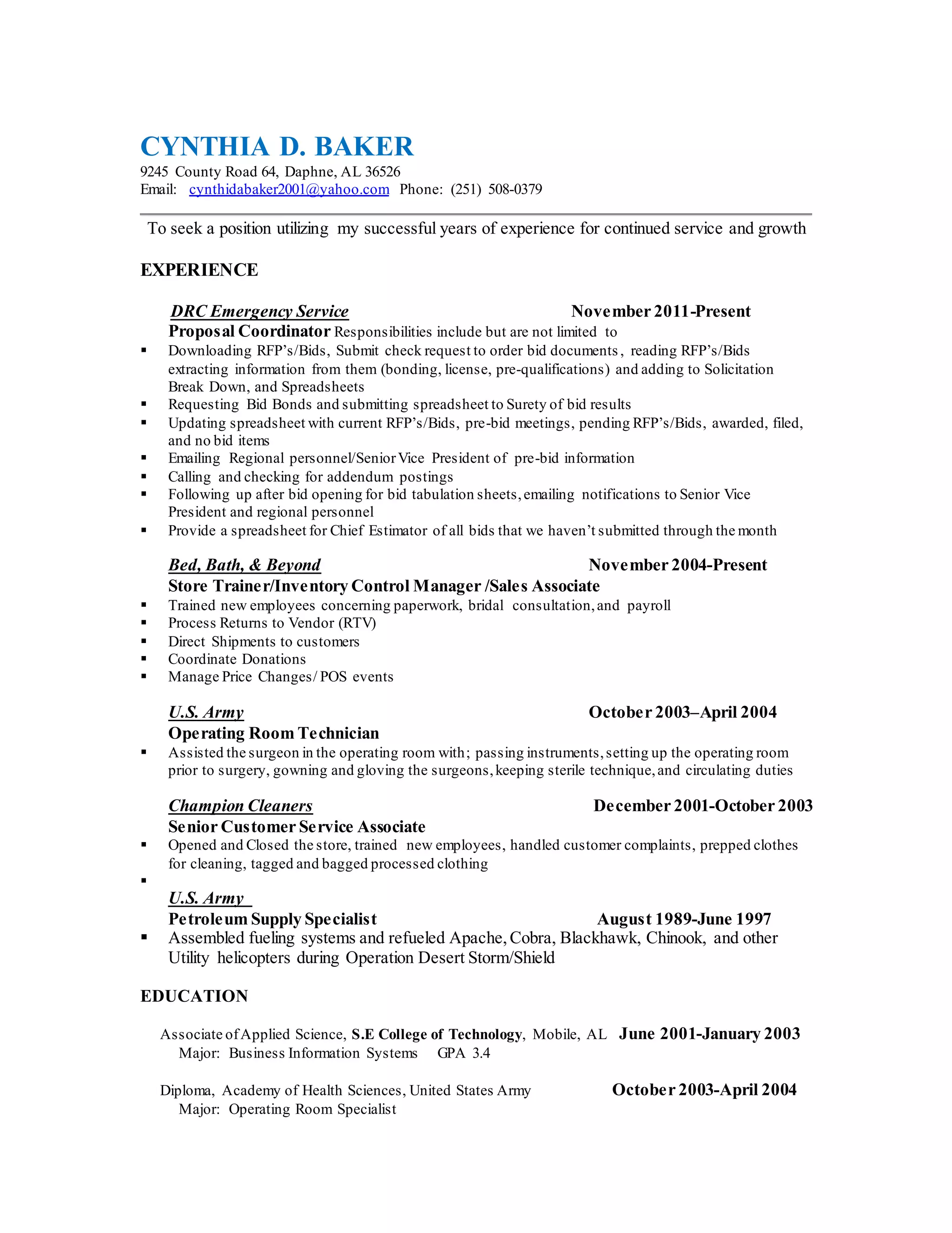 Cynthia's Resume 3 | DOCX
