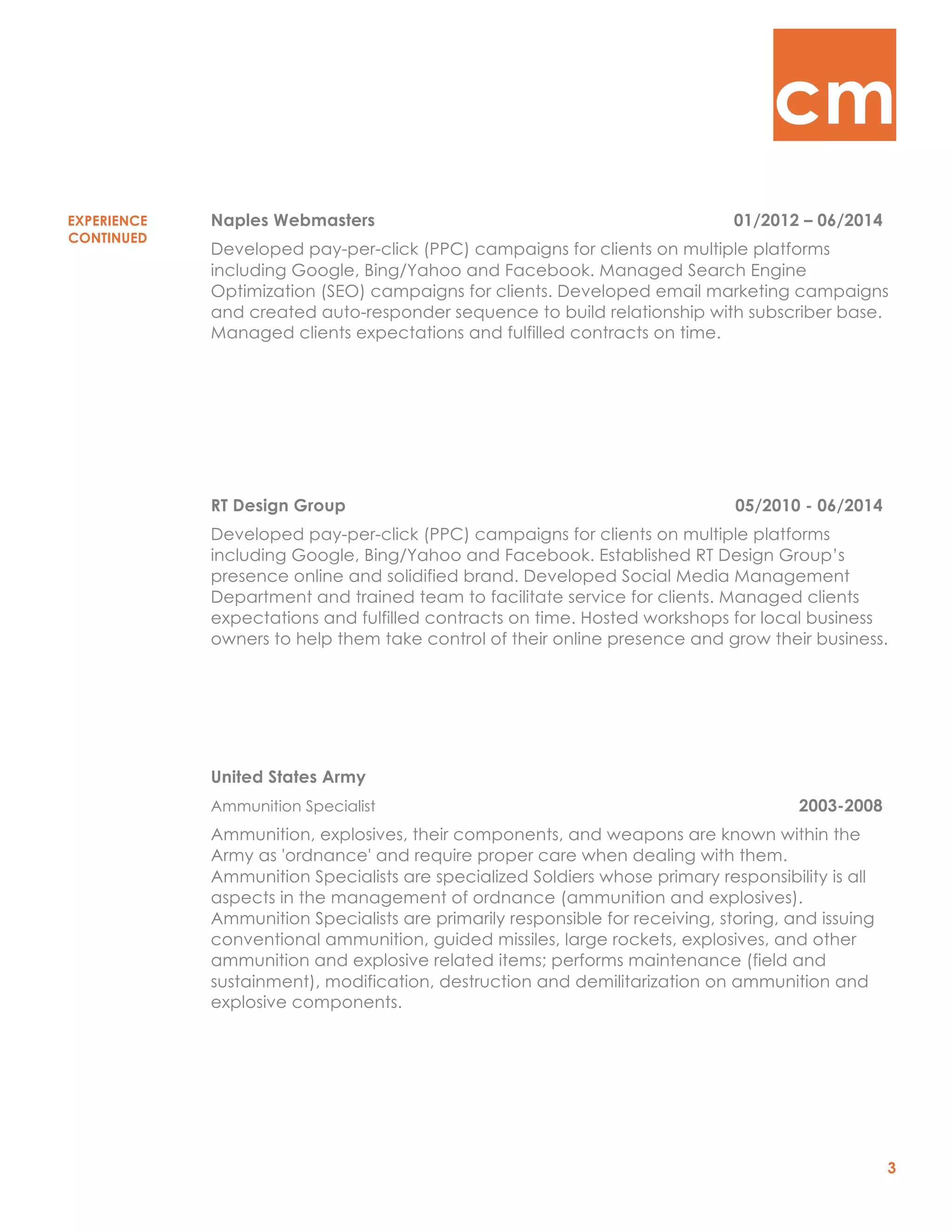 Resume_Chris_Melfi_2016 | PDF