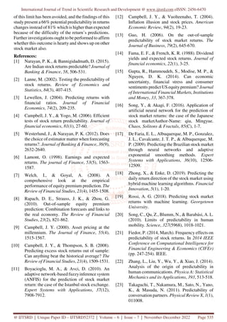 Financial Time Series How Predictable are they | PDF