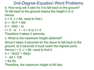 6 2nd degree word problem, areas and volumes-xc | PPTX