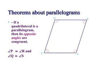 Properties of Parallelograms -(EXLPLORE) | PPT