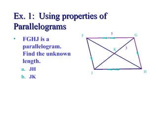 6_2 Properties of Parallelograms PRESENTATION.ppt