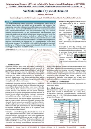 Soil Stabilization by use of Chemical | PDF