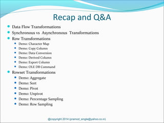 6.2\9 SSIS 2008R2_Training - DataFlow Transformations | PPT