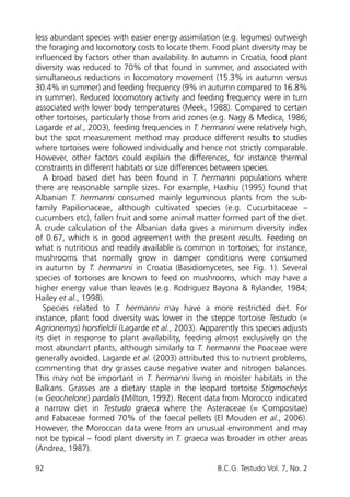 62; testudo hermanni; dietary selection | PDF