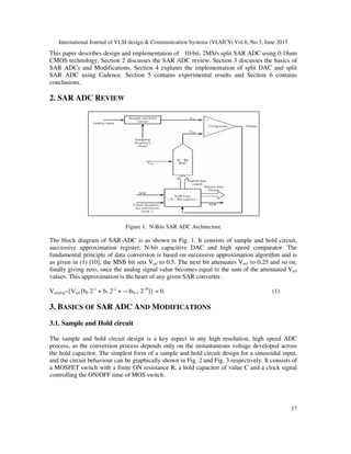 DESIGN AND IMPLEMENTATION OF 10 BIT, 2MS/s SPLIT SAR ADC USING 0.18um CMOS TECHNOLOGY | PDF