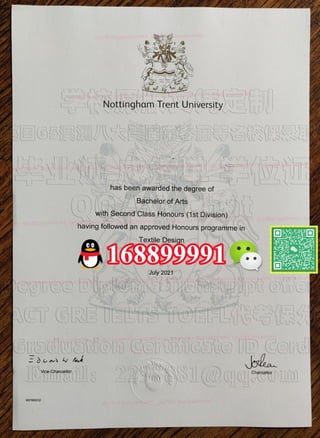 Nottingham Trent University degree offer diploma Transcript | PDF