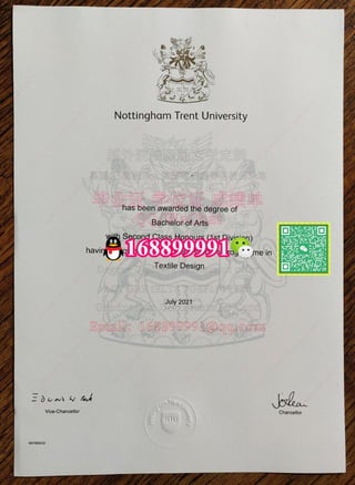 Nottingham Trent University degree offer diploma Transcript | PDF