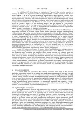 Scaffolding instruction for improvement in learning English language ...