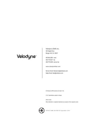 HDL-32E High Definition LiDAR™ Sensor | PDF