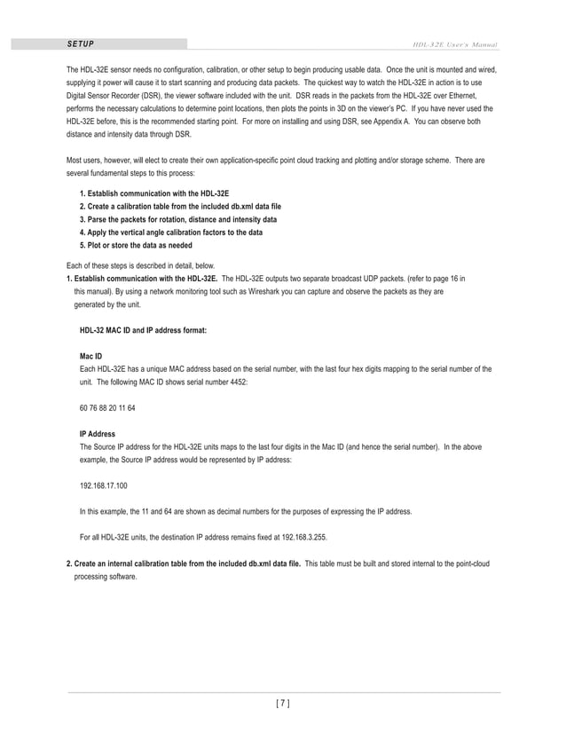 HDL-32E High Definition LiDAR™ Sensor | PDF