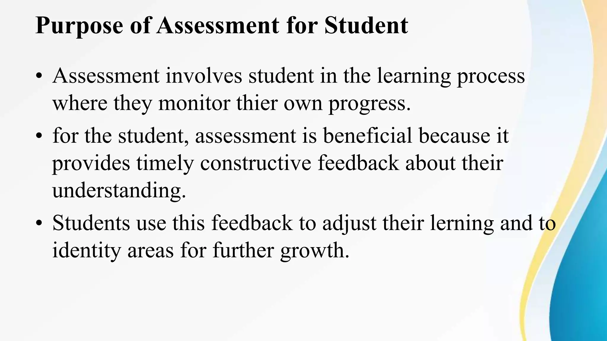 Purpose of Assessment | PPTX