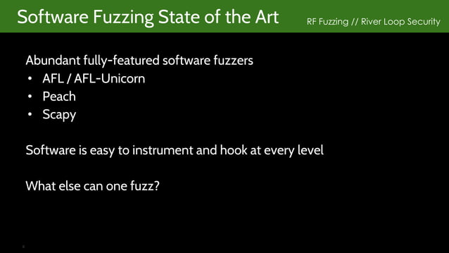 Designing and Applying Extensible RF Fuzzing Tools to Expose PHY Layer Vulnerabilities | PPT