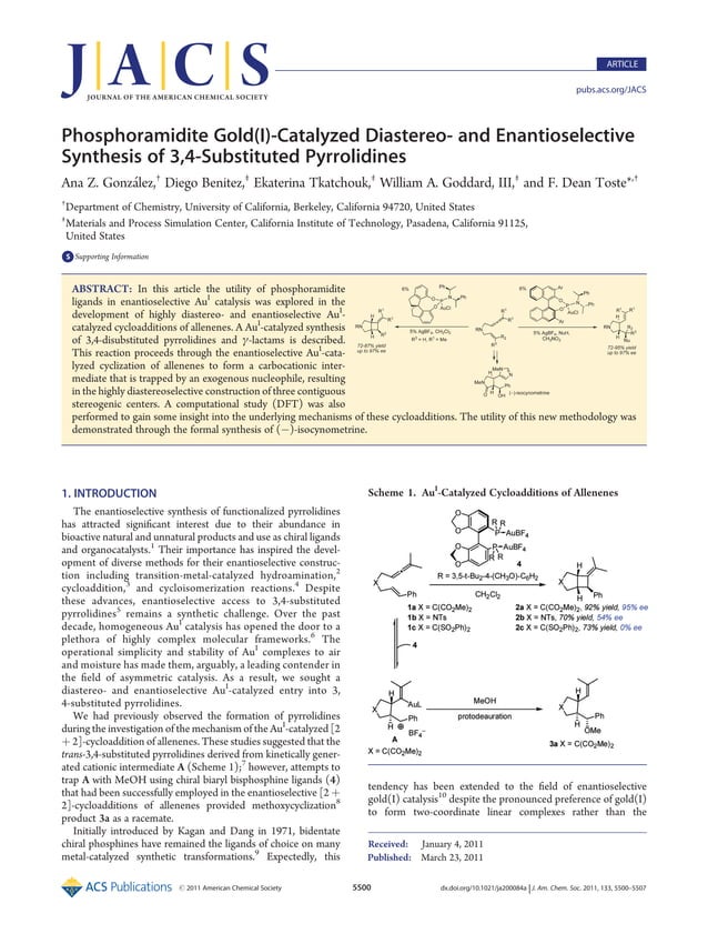 Gonzalez et al., JACS 2011, 133, 5500-5507 | PDF