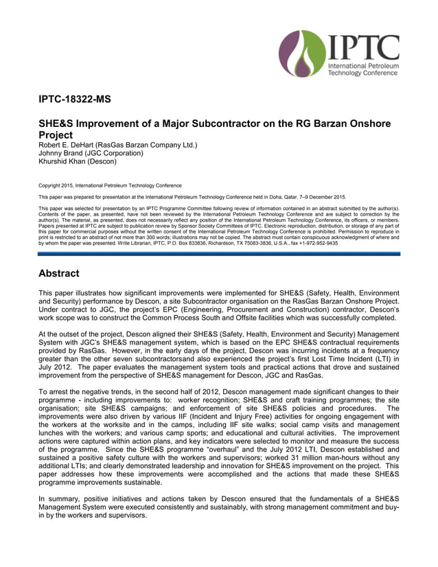 IPTC-18322-MS_SHE&S Improvement of a Major Subcontractor on the RG ...