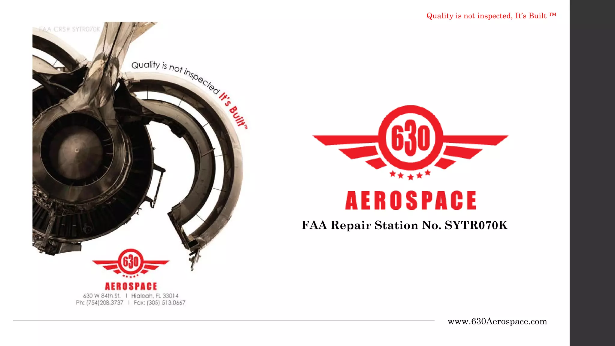 630 aerospace Company Overview | PDF