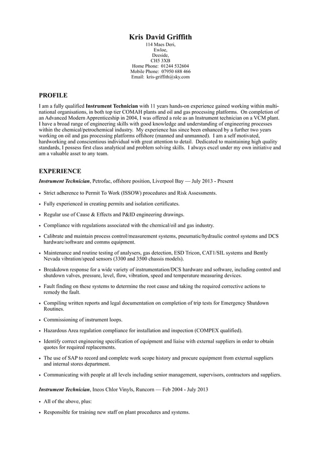 Kris Griffith - CV 2015 | PDF