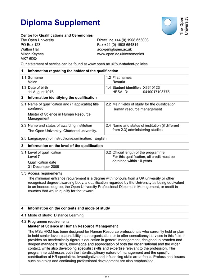 diplomasupplement | PDF