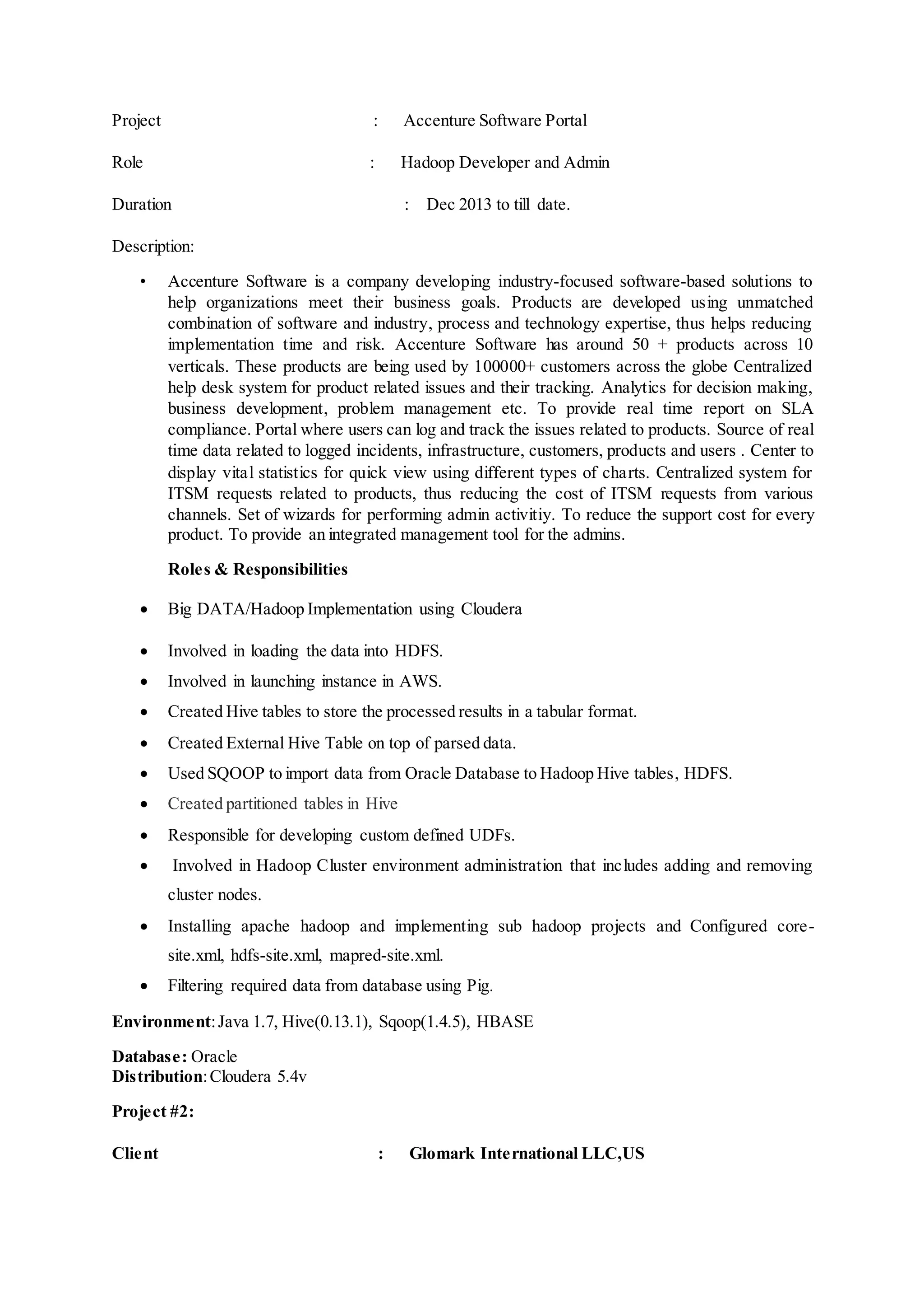 Sasmita bigdata resume | DOCX