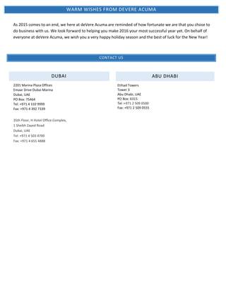 deVere Acuma Seasonal Newsletter 1 - December | PDF