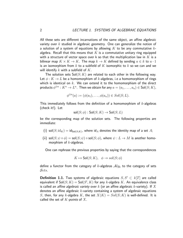 Basic Introduction to Algebraic Geometry | PDF