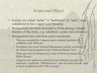 National Park System Property Designations | PPT