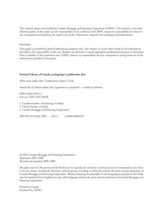 CMHC Condominium Buyers' Guide | PDF