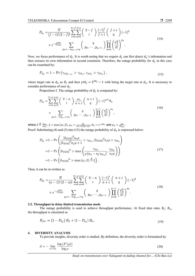 Study on transmission over Nakagami-m fading channel for multiple access scheme without ...