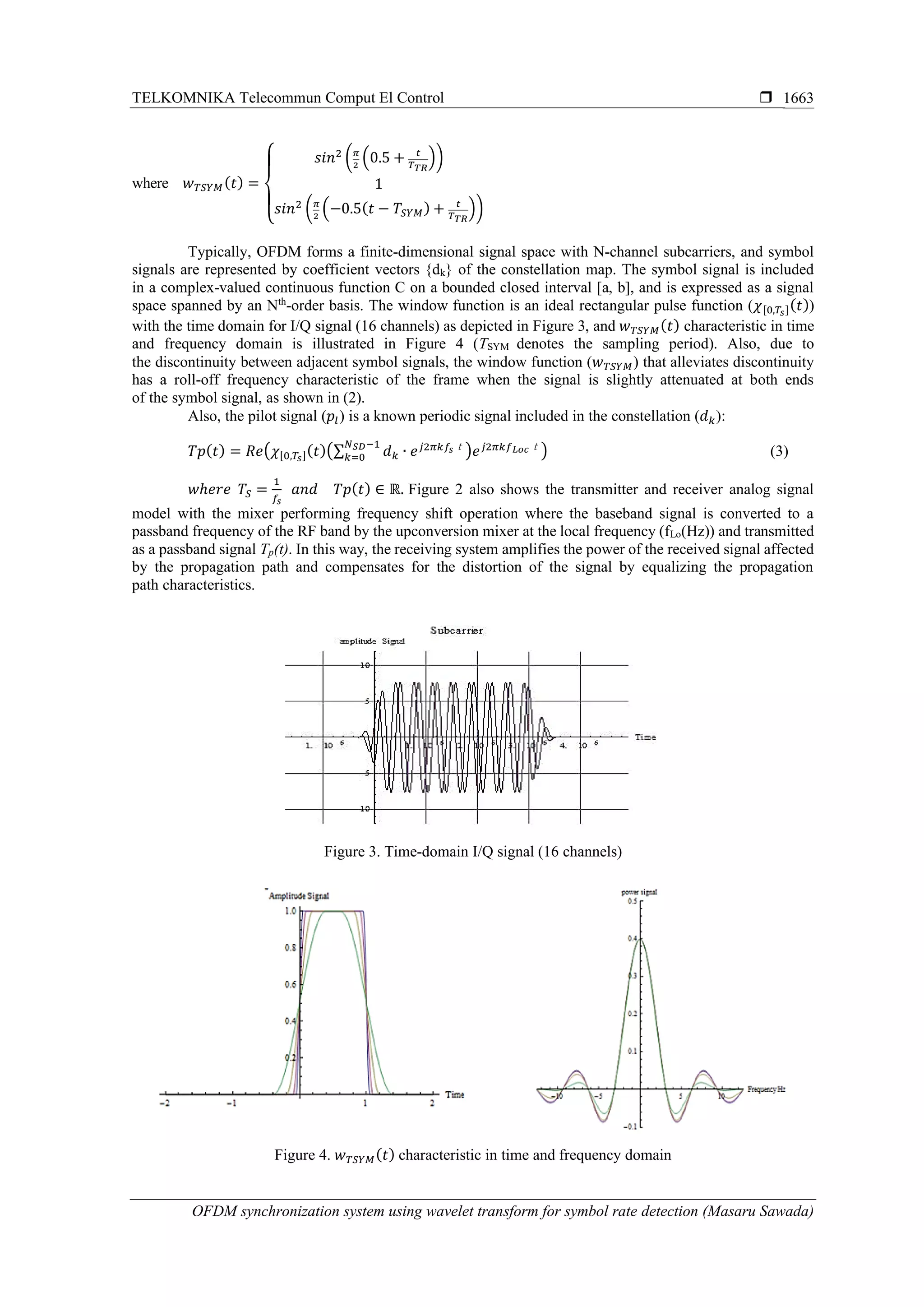 Ofdm Synchronization System Using Wavelet Transform For Symbol Rate Detection Pdf