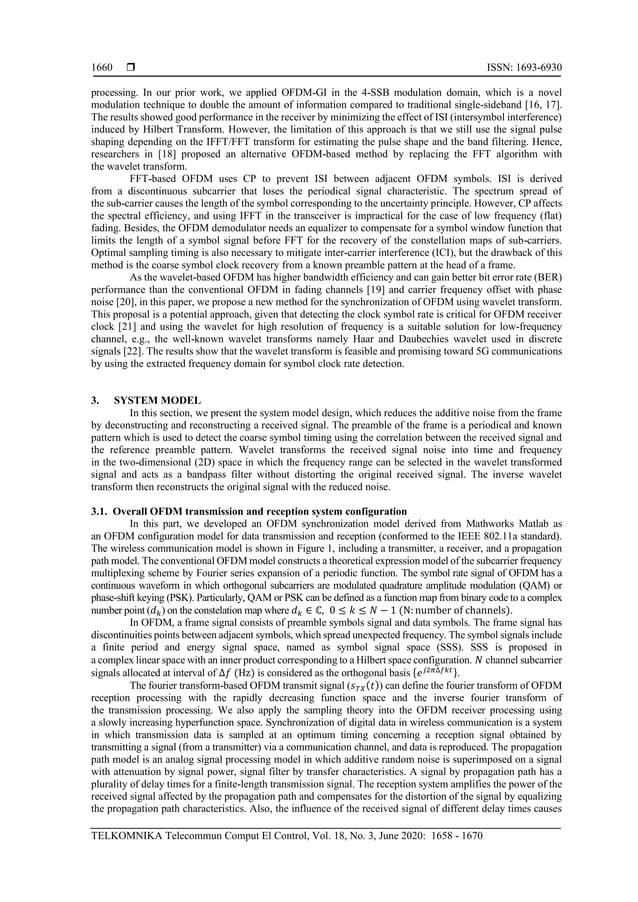 Ofdm Synchronization System Using Wavelet Transform For Symbol Rate Detection Pdf