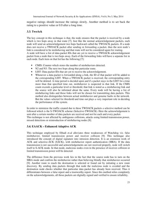 SURVEY OF MANET MISBEHAVIOUR DETECTION APPROACHES | PDF