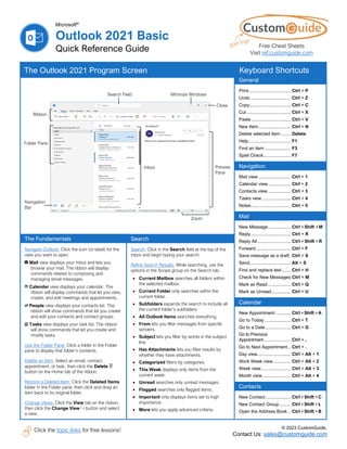 MS MS Outlook 2021-Basic Quick reference | PDF
