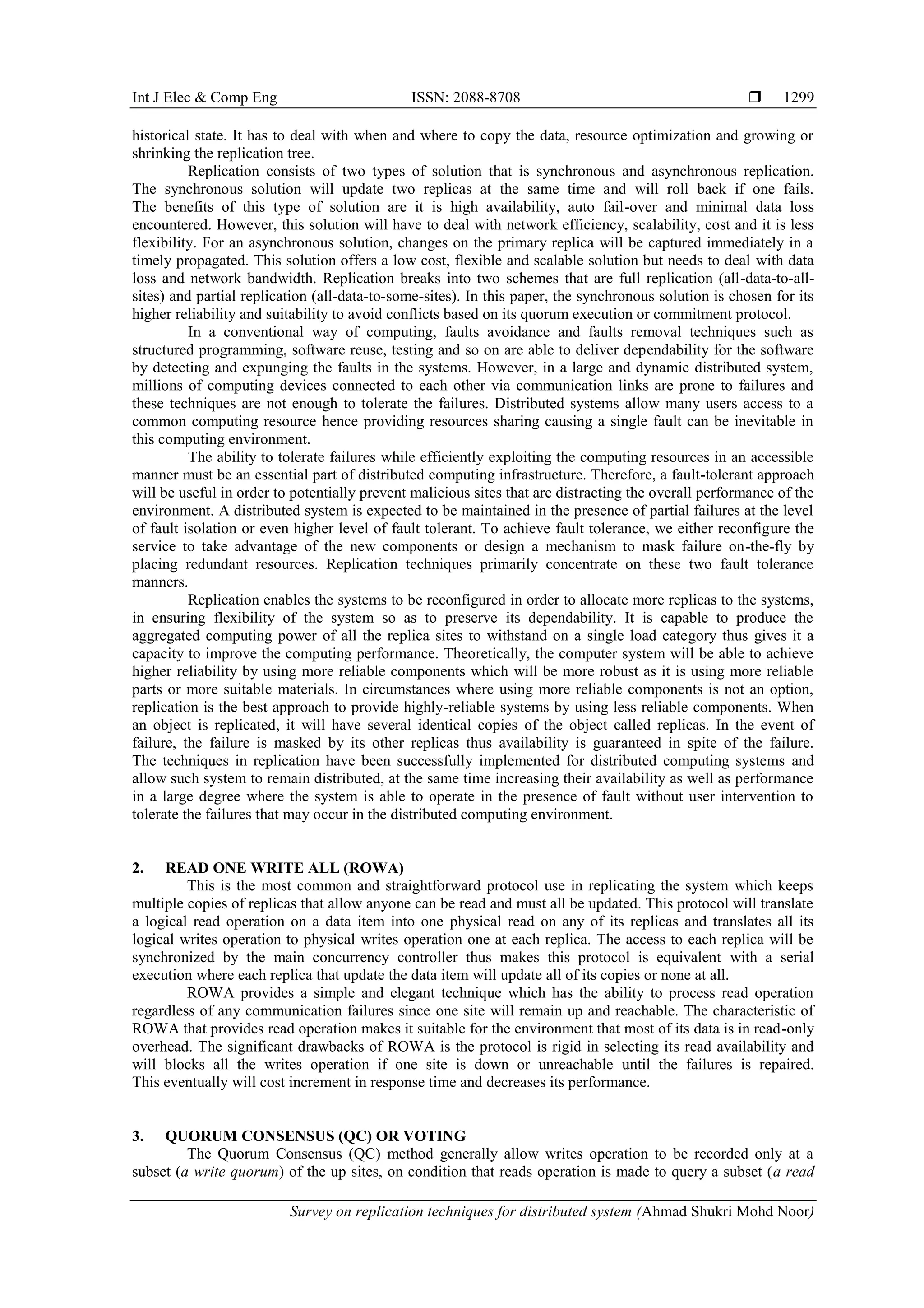 Survey on replication techniques for distributed system | PDF | Computer Software and ...