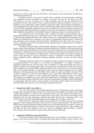Survey on replication techniques for distributed system | PDF | Computer Software and ...
