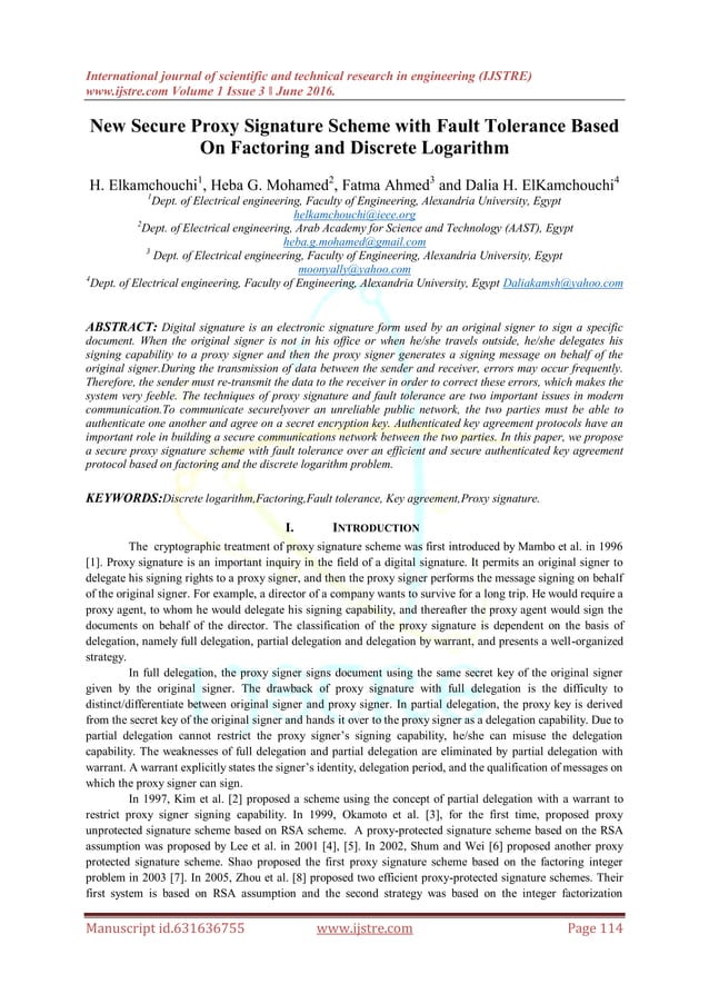 New Secure Proxy Signature Scheme With Fault Tolerance Based On Factoring And Discrete Logarithm